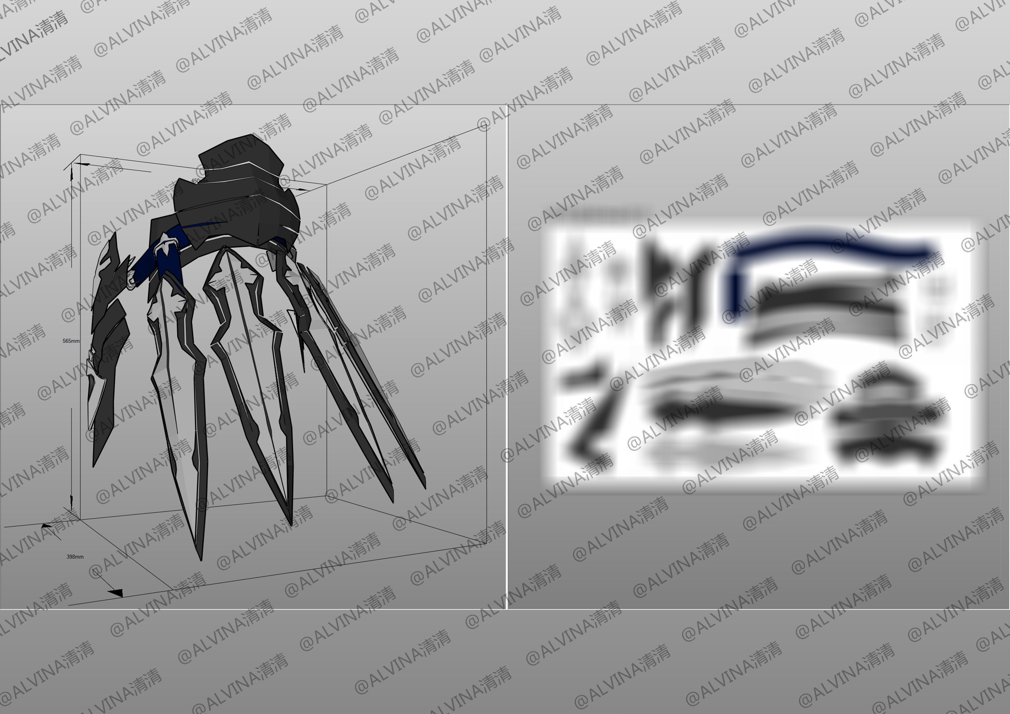 3D model Tales of Arise Alphen Armor - DIY Cosplay Pepakura Foam ...