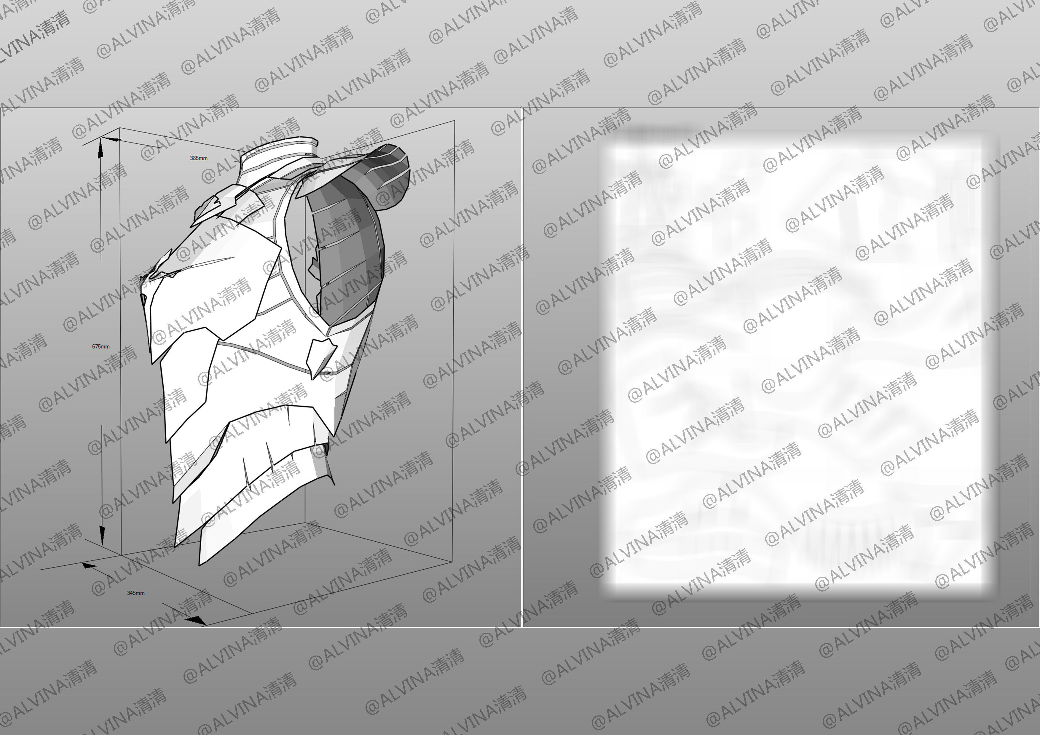 3D model Tales of Arise Alphen Armor - DIY Cosplay Pepakura Foam ...