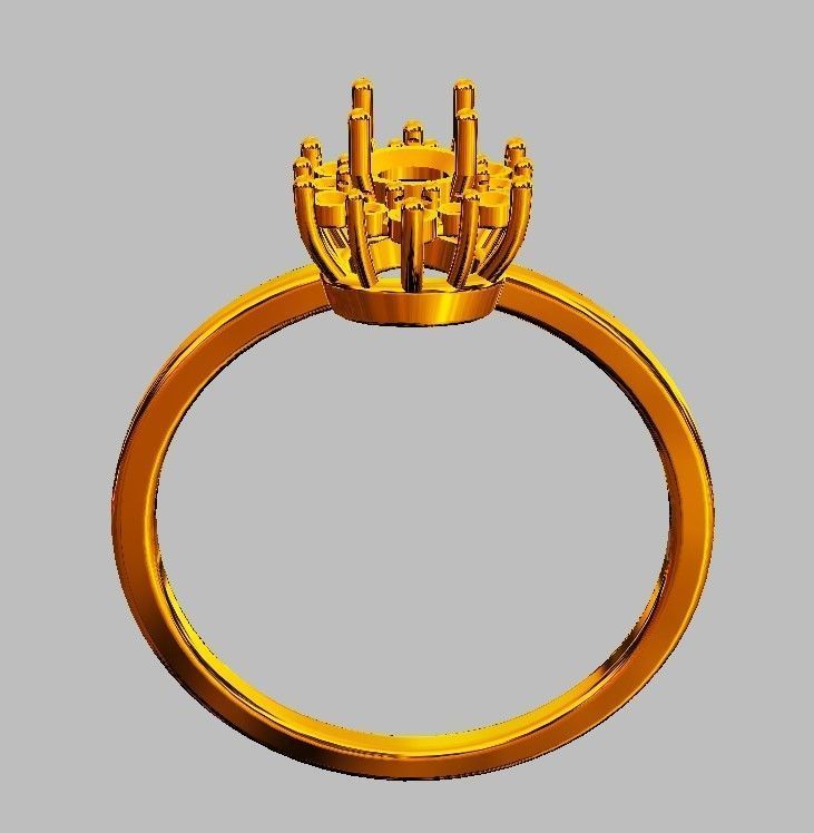 Classic Gemstone Ring 3D model 3D printable | CGTrader