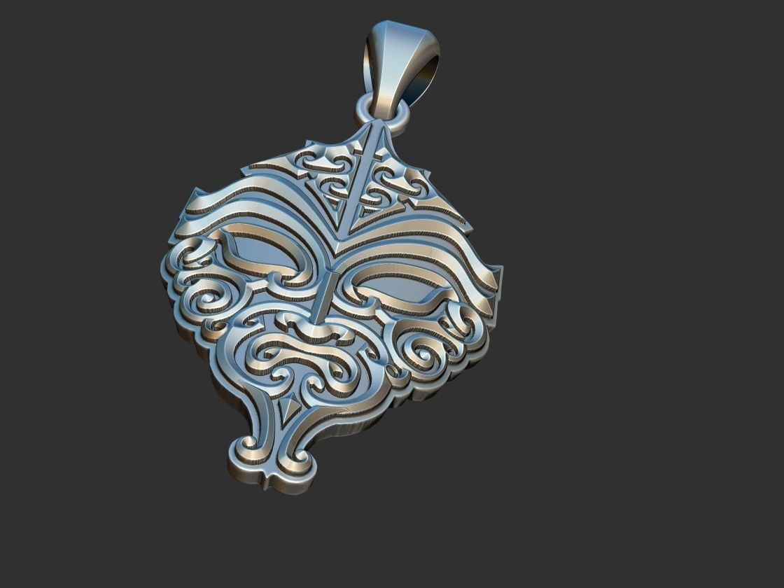 Frown Carranca Maori 3D model 3D printable | CGTrader