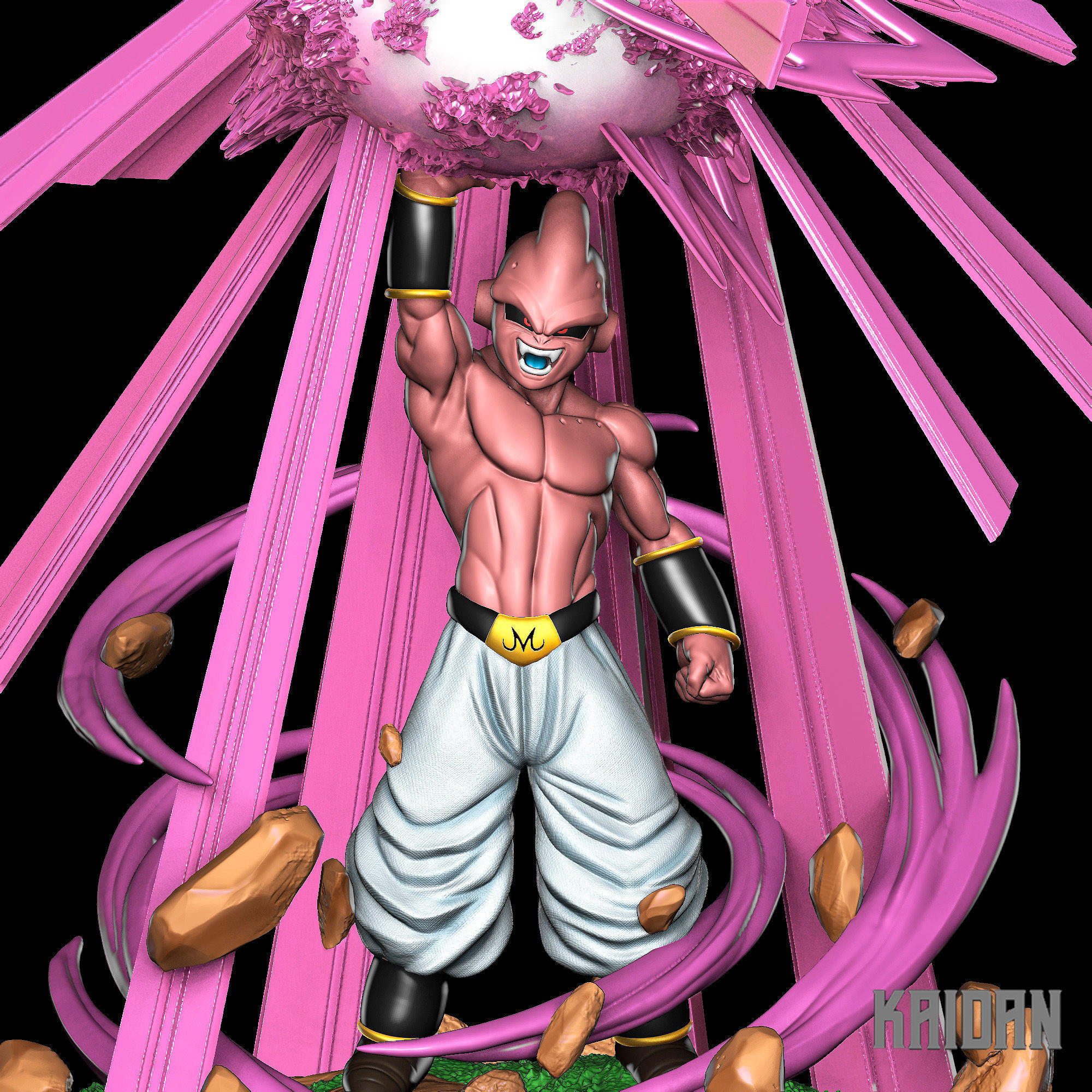 Kid Buu X Planet Burst DBZ - STL ready for 3D printing 3D model 3D ...