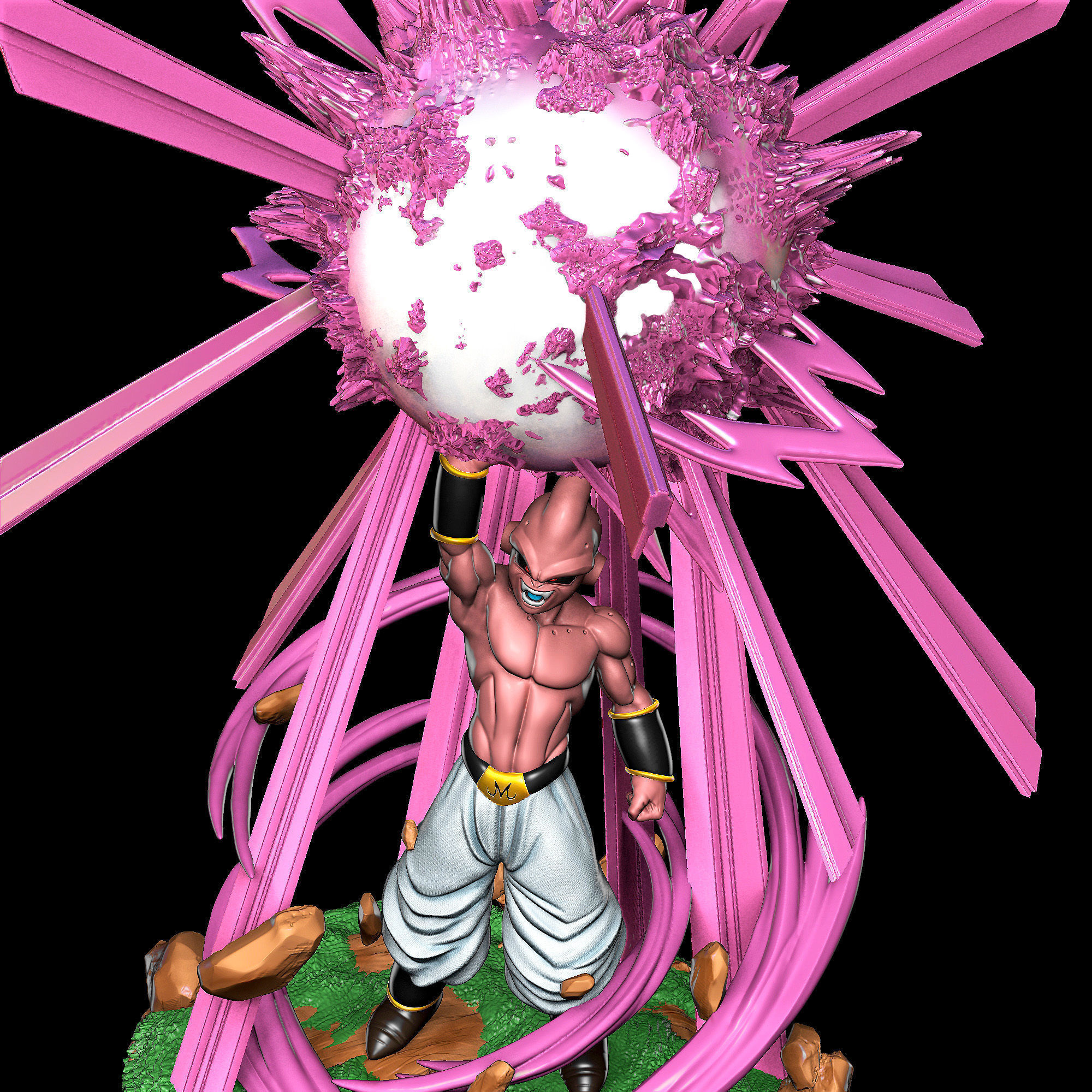 Kid Buu X Planet Burst DBZ - STL ready for 3D printing 3D model 3D ...