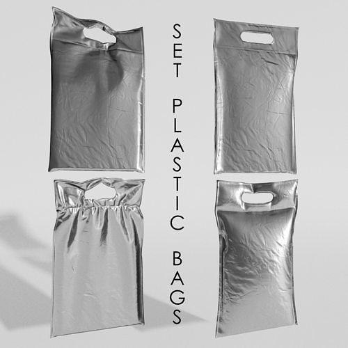 3D model Set Plastic Bags VR / AR / low-poly | CGTrader