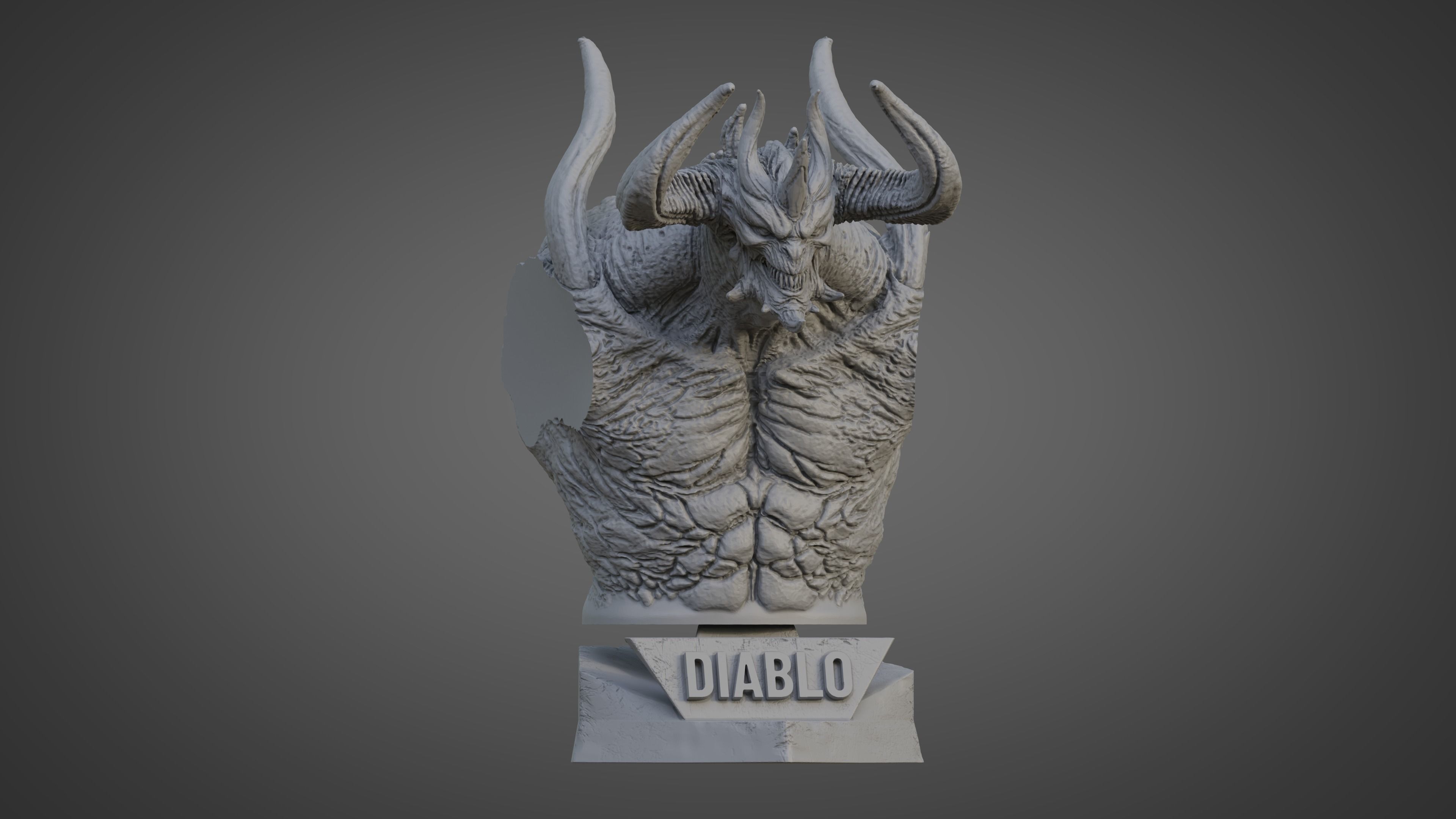 DIABLO ULTRA-DETAILED SUPPORT-FREE BUST 3D MODEL 3D model | CGTrader