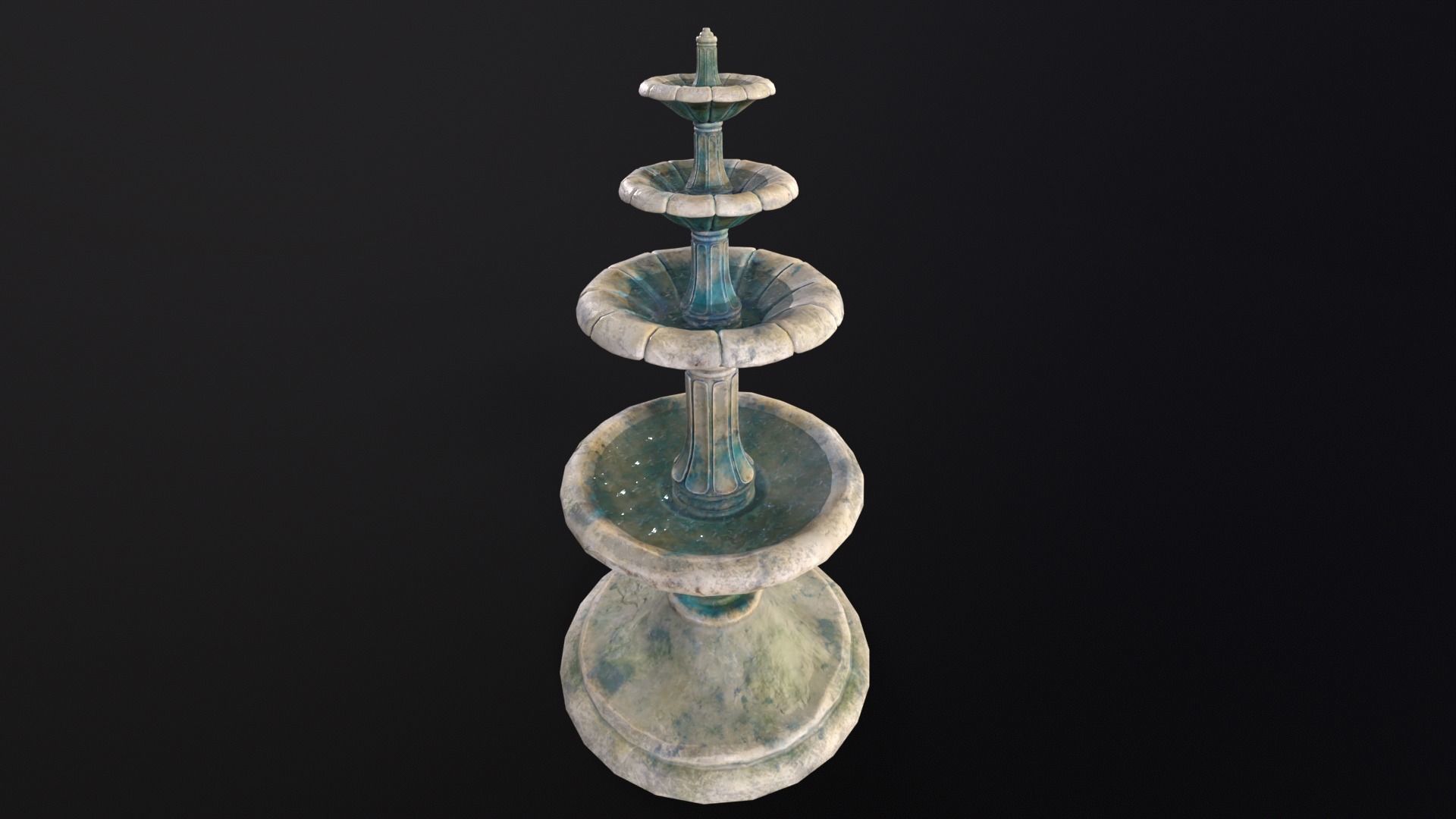 3D model Fluted Water Fountain VR / AR / low-poly | CGTrader