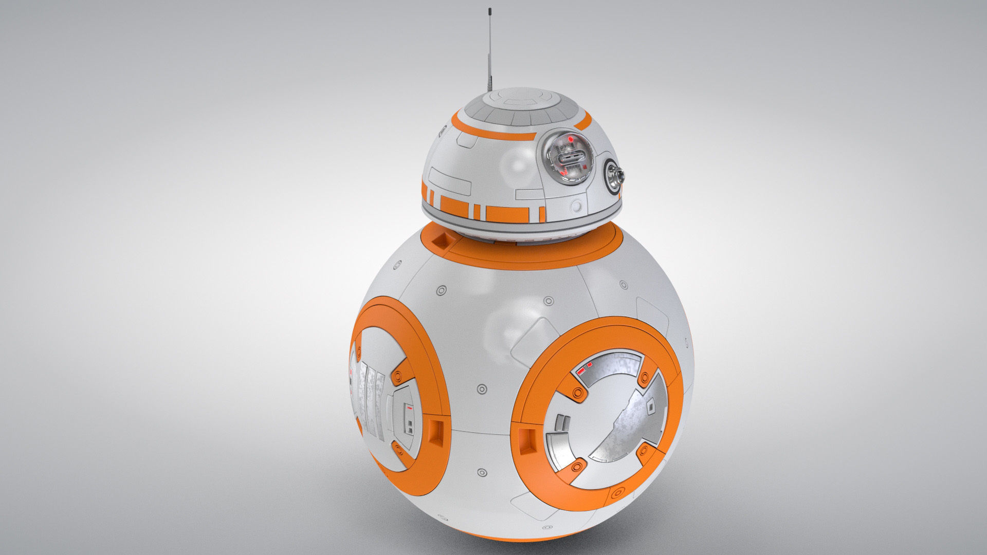 Dirty and New Star Wars BB-8 Droid 3D model | CGTrader