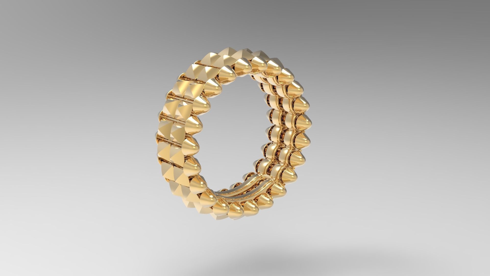 Clash Two Row Ring 18 5mm USA 8 5 3D model 3D printable | CGTrader