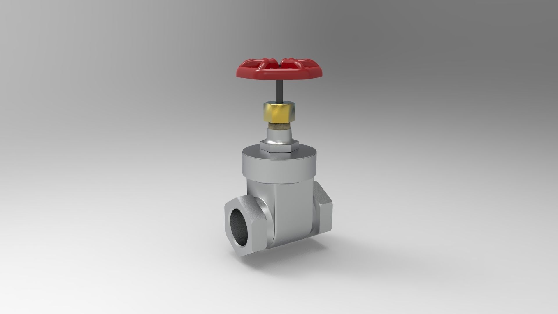 gate valve 3D model 3D printable | CGTrader