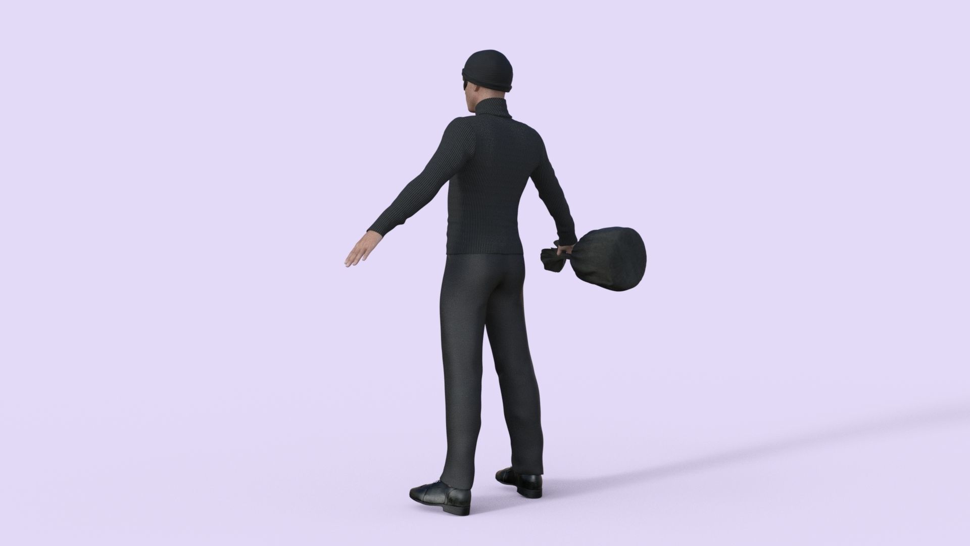 Realistic Thief 3D model rigged | CGTrader