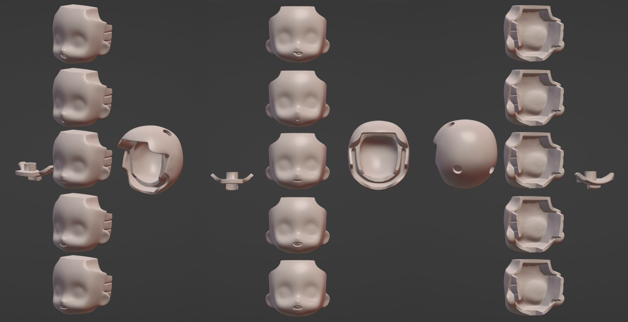 Nendoroid head 3D model 3D printable | CGTrader