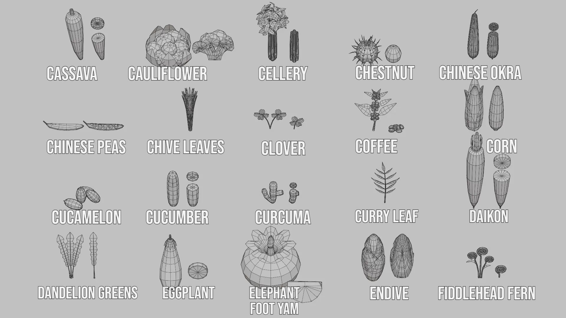 Ultimate Pack - Fruits And Vegetables Model Packs Collection VR / AR ...