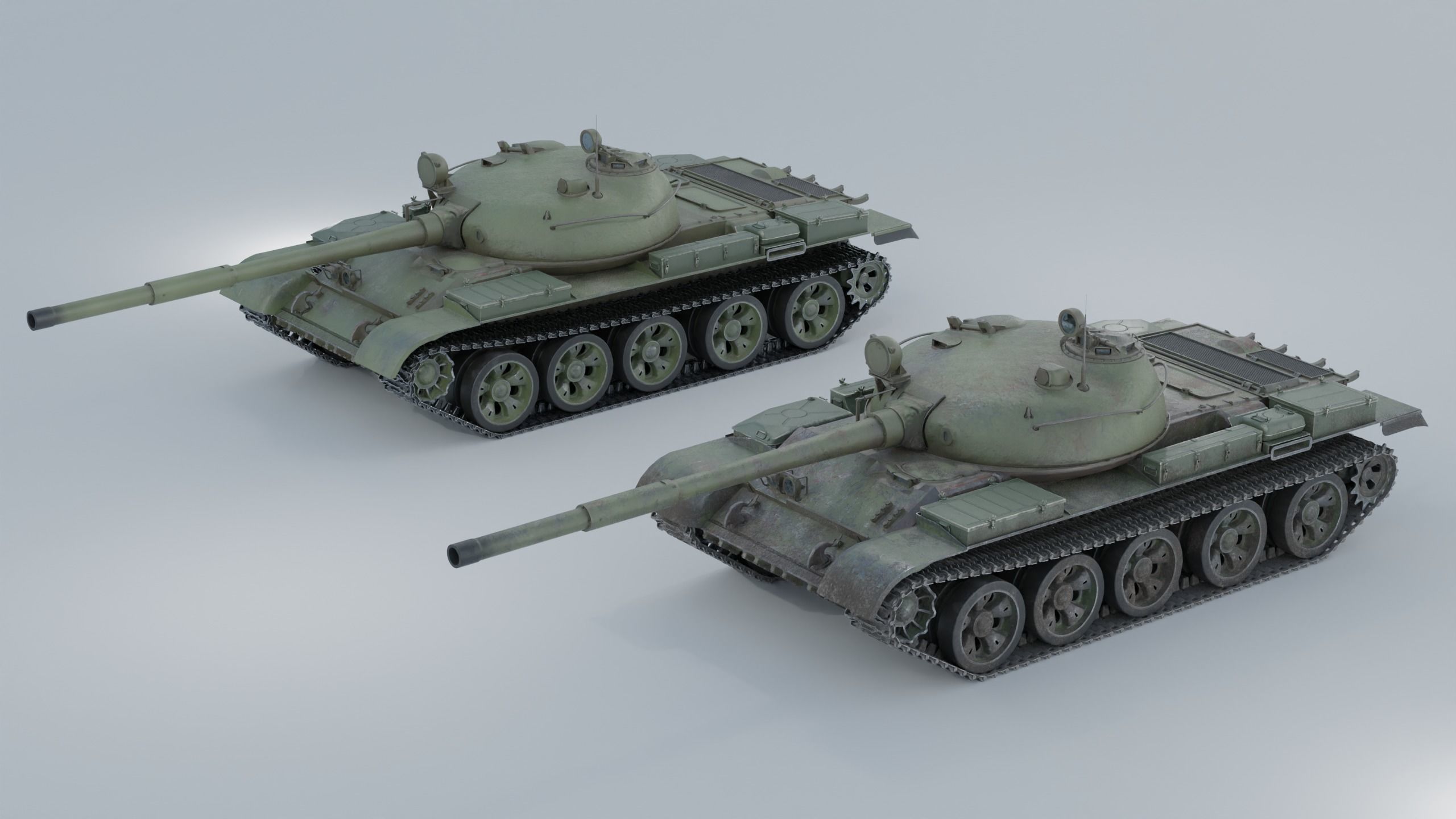 T-62 soviet main battle tank T62 3D model | CGTrader