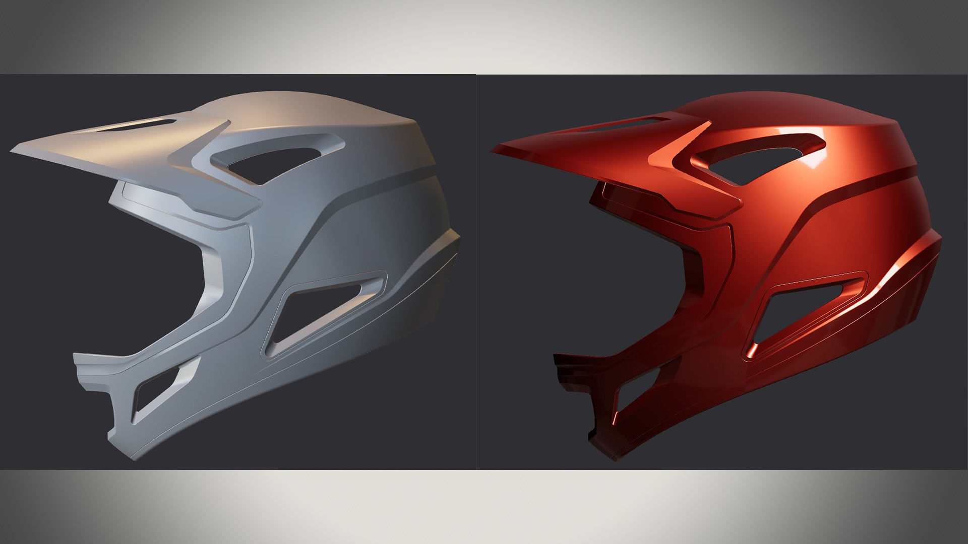 Full Face Motorcycle Bike Helmet Design 3D model | CGTrader