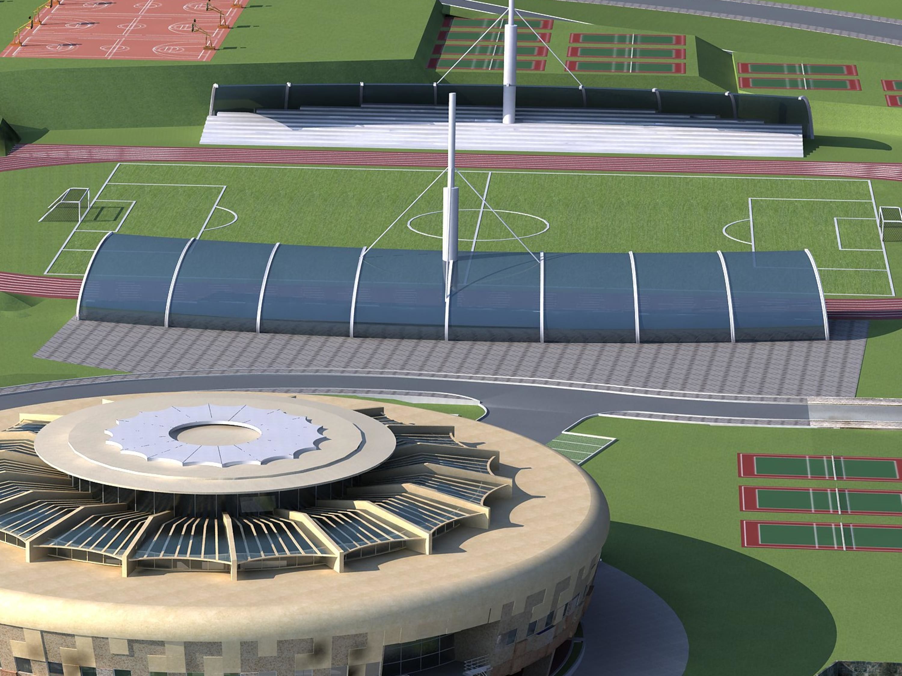the modern exterior sports venues 3D model | CGTrader