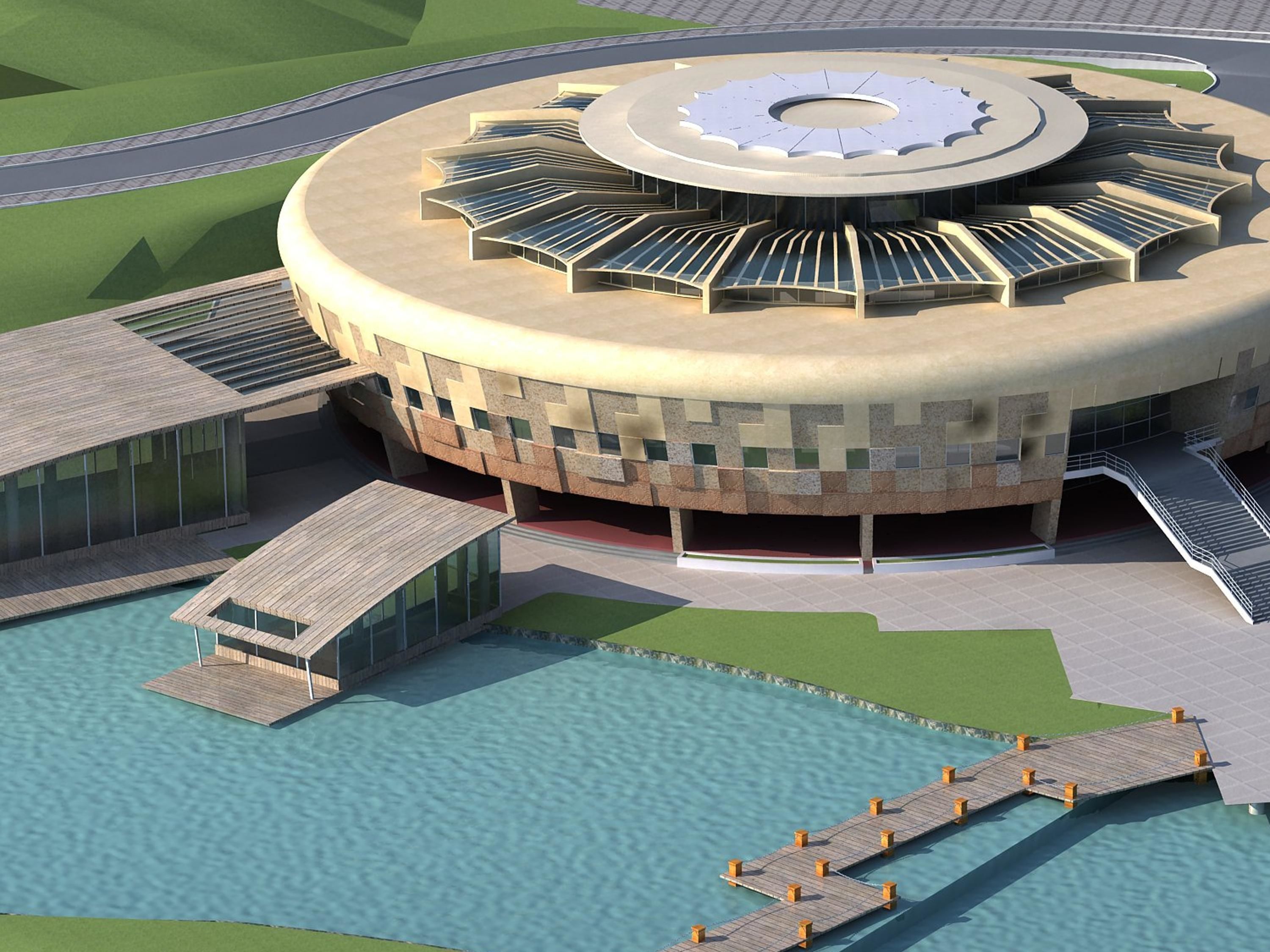 the modern exterior sports venues 3D model | CGTrader