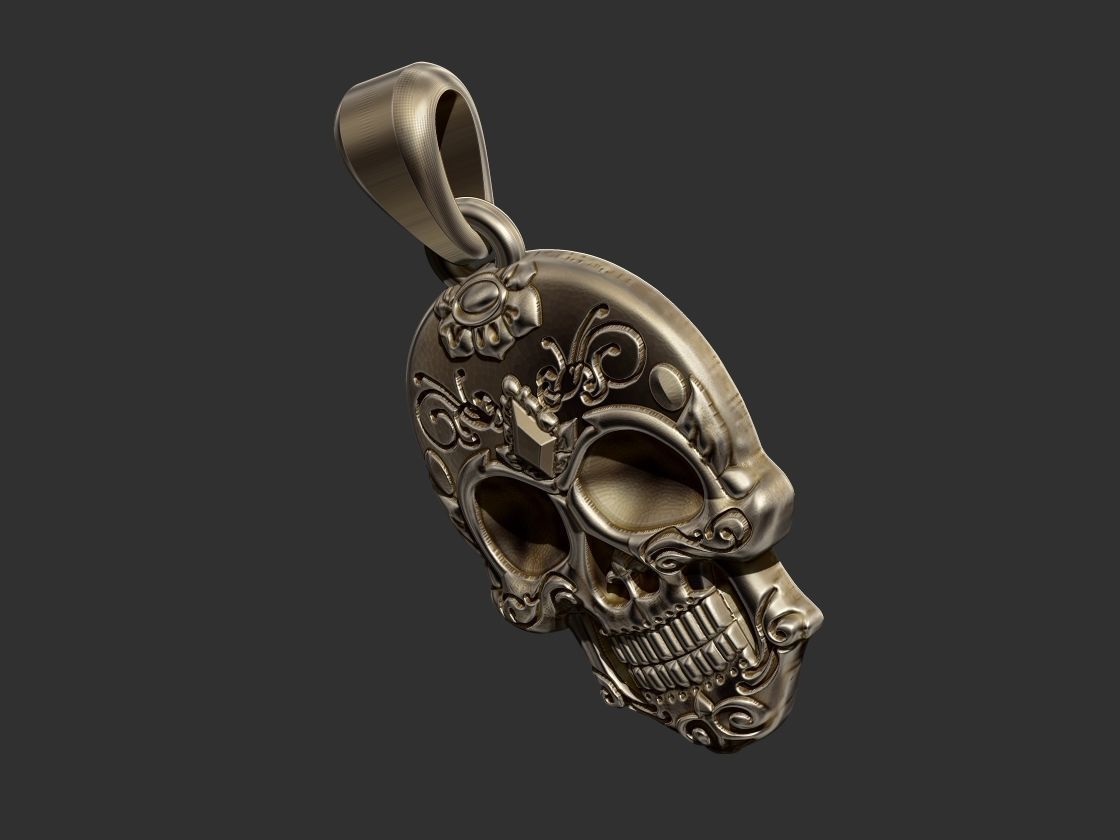 Sugar Skull 3D model 3D printable | CGTrader