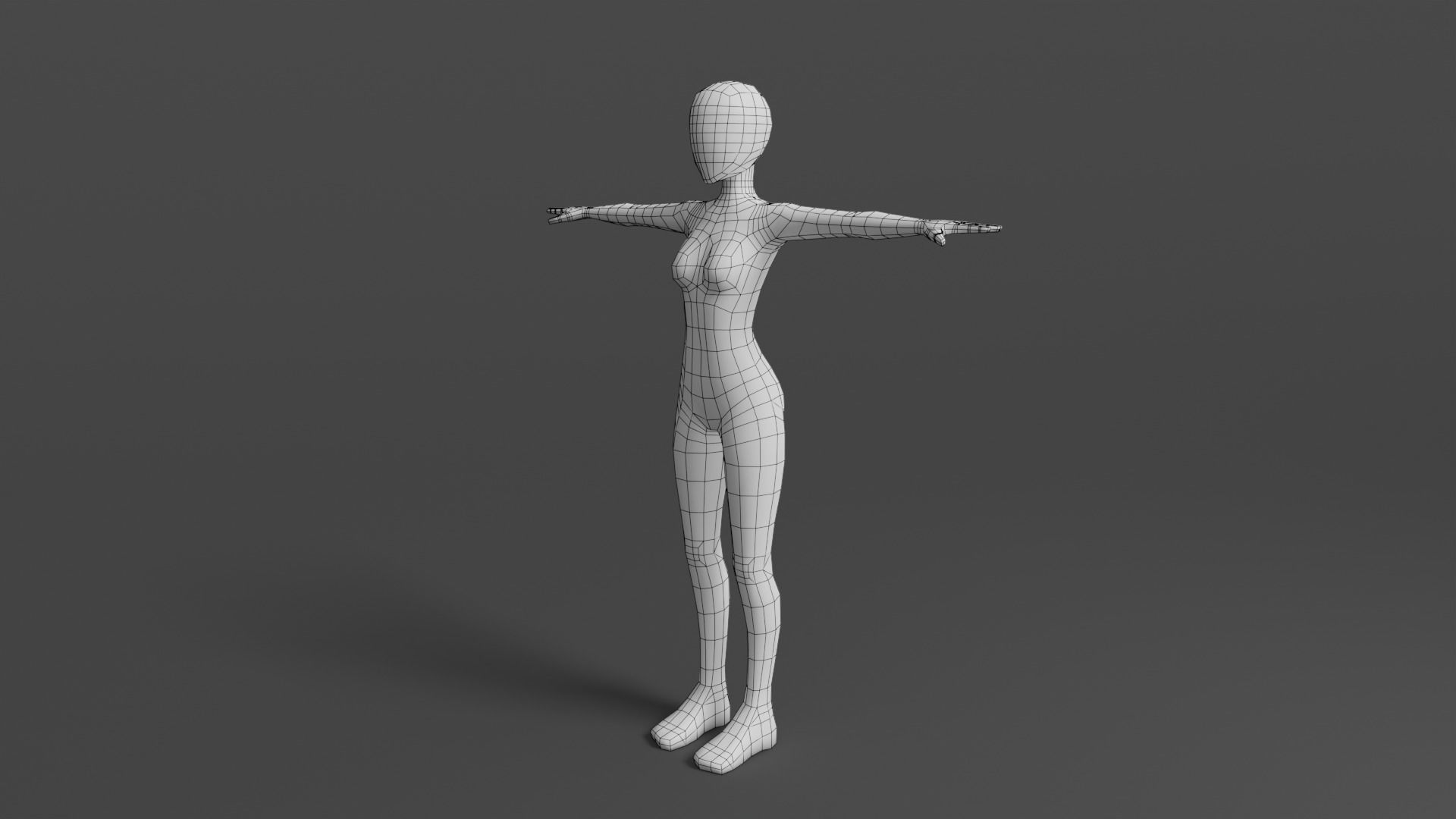 3D model Female Base Mesh - Rigged VR / AR / low-poly | CGTrader