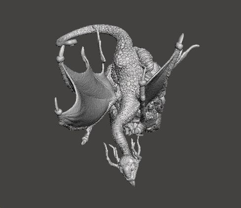 JABBERWOCK WITH SCENIC BASE MINIATURE MODEL FANTASY GAME RPG DND 3D ...