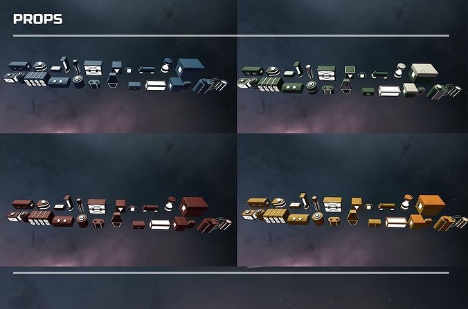 3D model Sci-Fi Props VR / AR / low-poly | CGTrader