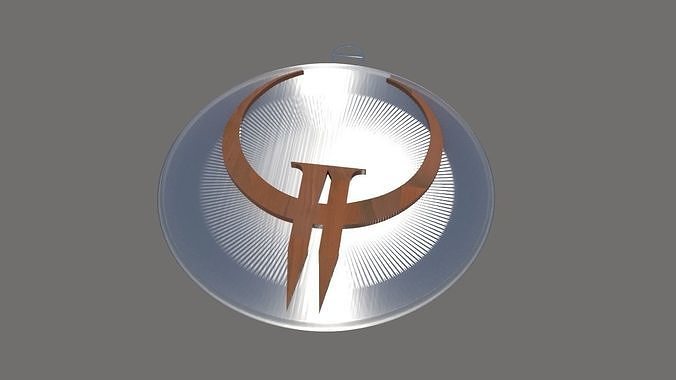 Quake II logo keychain 3D model 3D printable | CGTrader