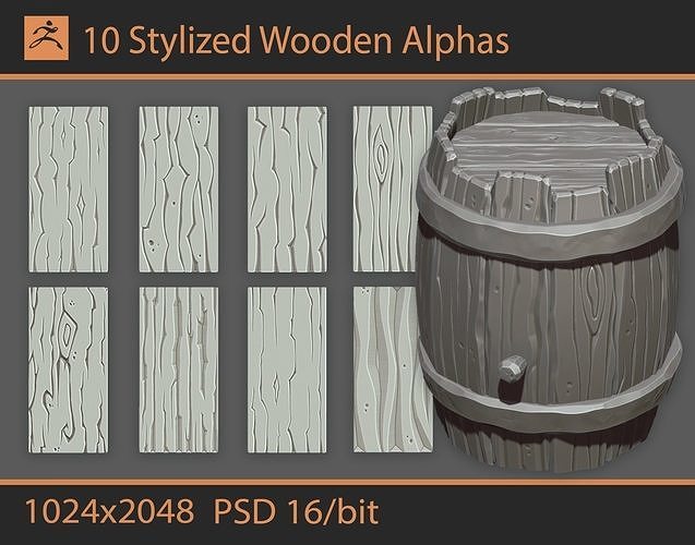 Stylized Wooden Alphas Texture | CGTrader