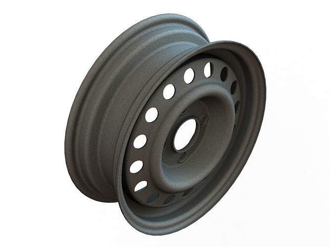 Trailer Wheel 13 inch 165R13 4 Stud x 100mm PCD 3D model rigged | CGTrader