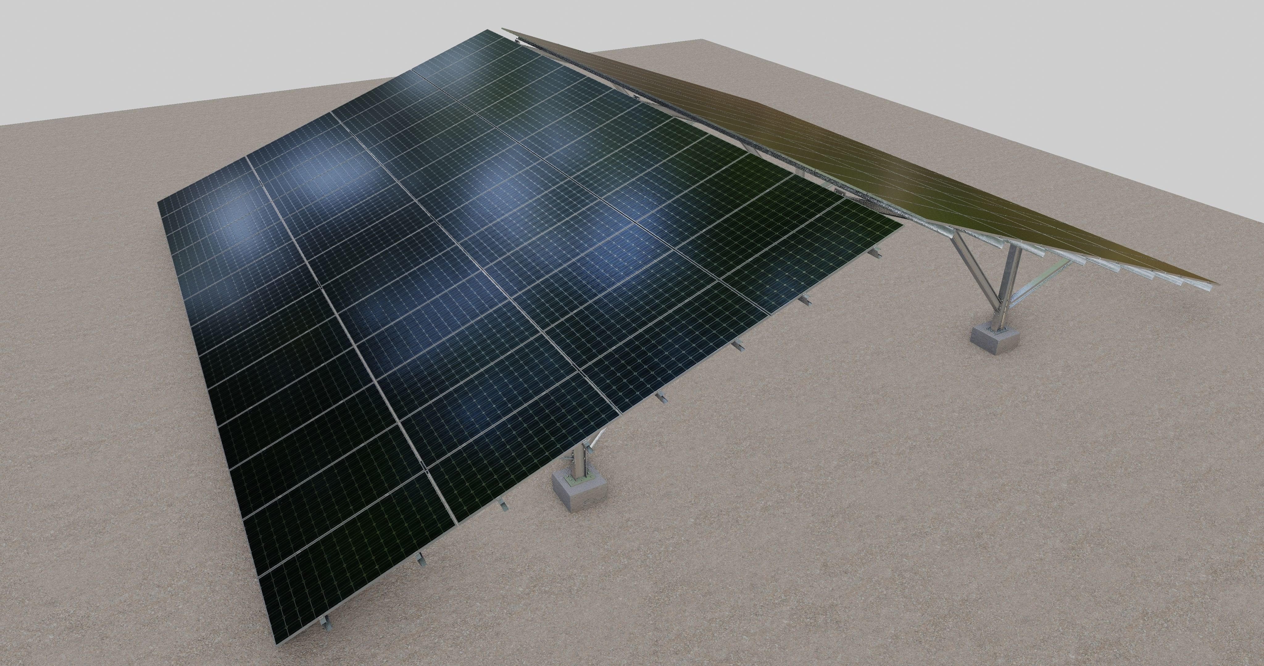 Solar Panel Steel Construction Type 20 3D model | CGTrader