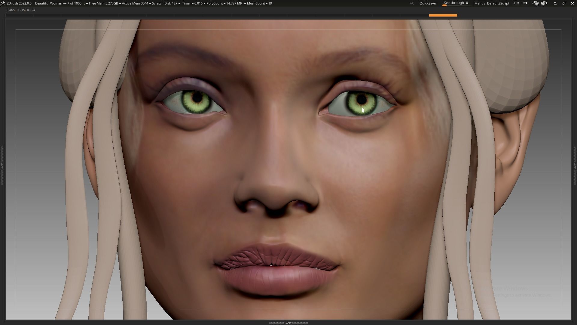 Ciri Witcher inspired Realistic Beautiful Woman Girl Head Female 3D ...