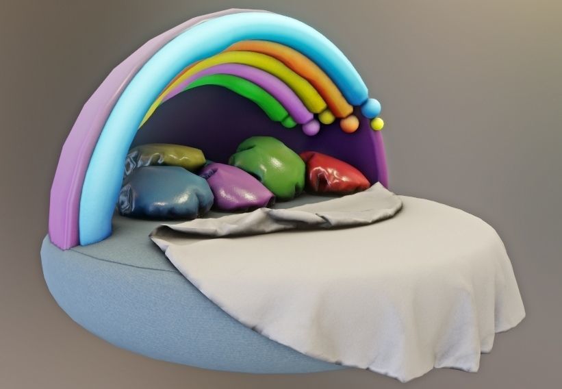 3D model Rainbow Sofa VR / AR / low-poly | CGTrader