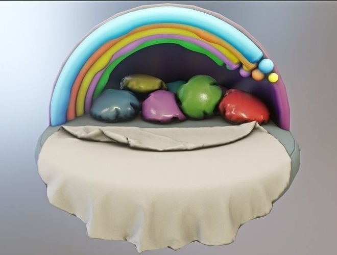 3D model Rainbow Sofa VR / AR / low-poly | CGTrader