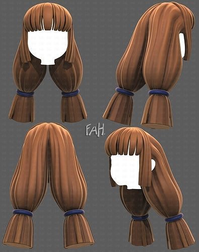 3D model Base Hair for girl V59 VR / AR / low-poly | CGTrader
