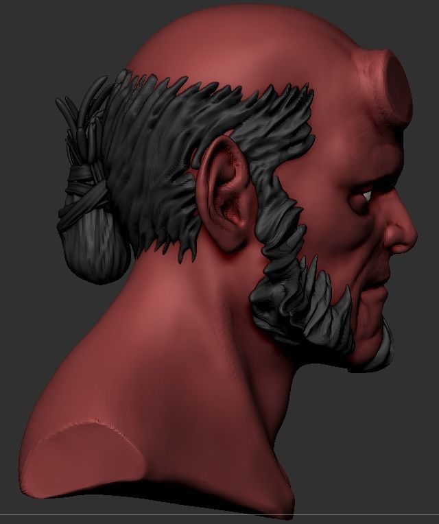 Hellboy Bust 3D model 3D printable | CGTrader