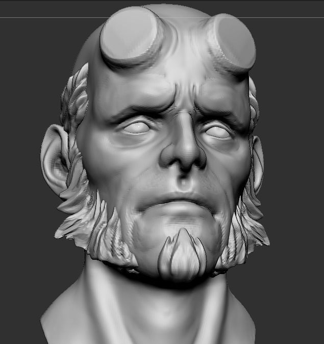 Hellboy Bust 3D model 3D printable | CGTrader