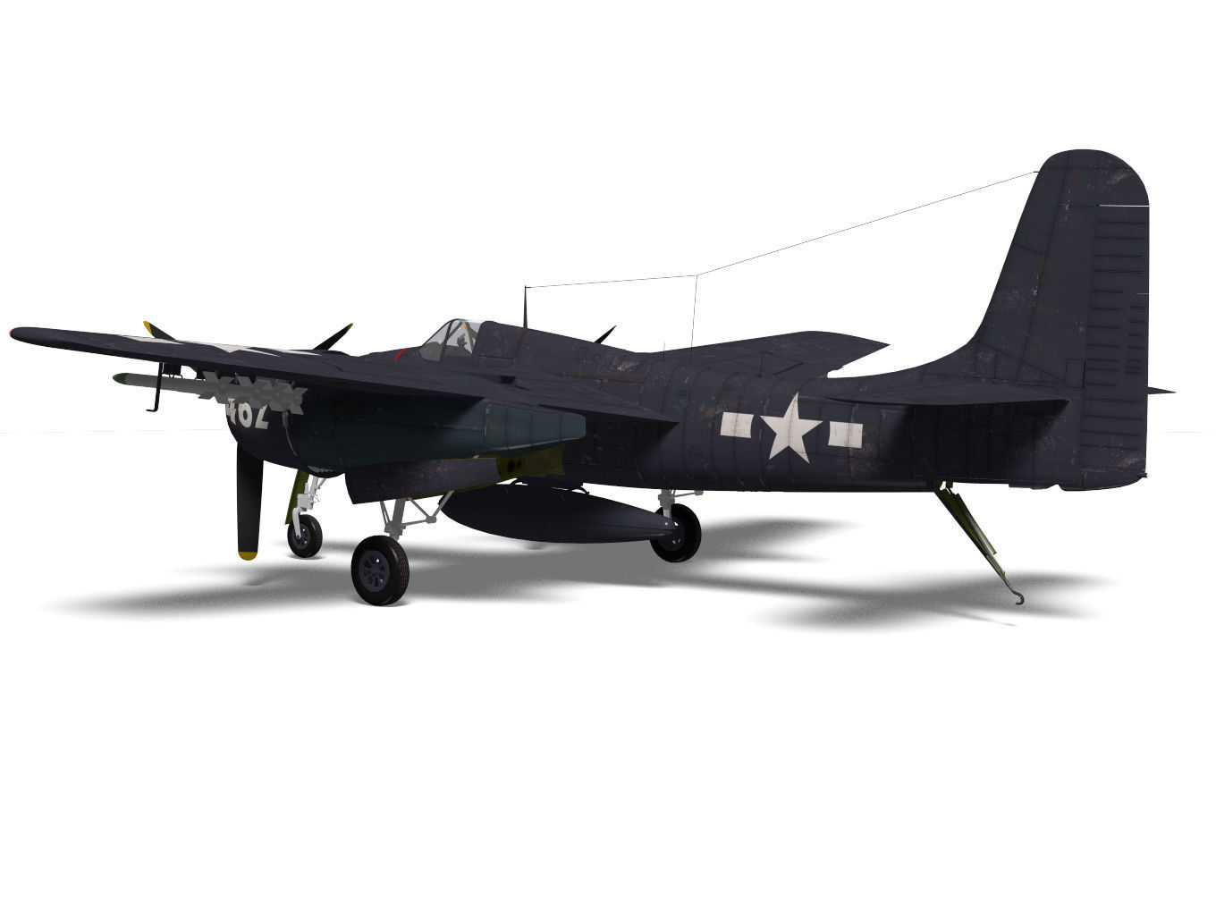 Grumman F7F Tigercat 3D model | CGTrader