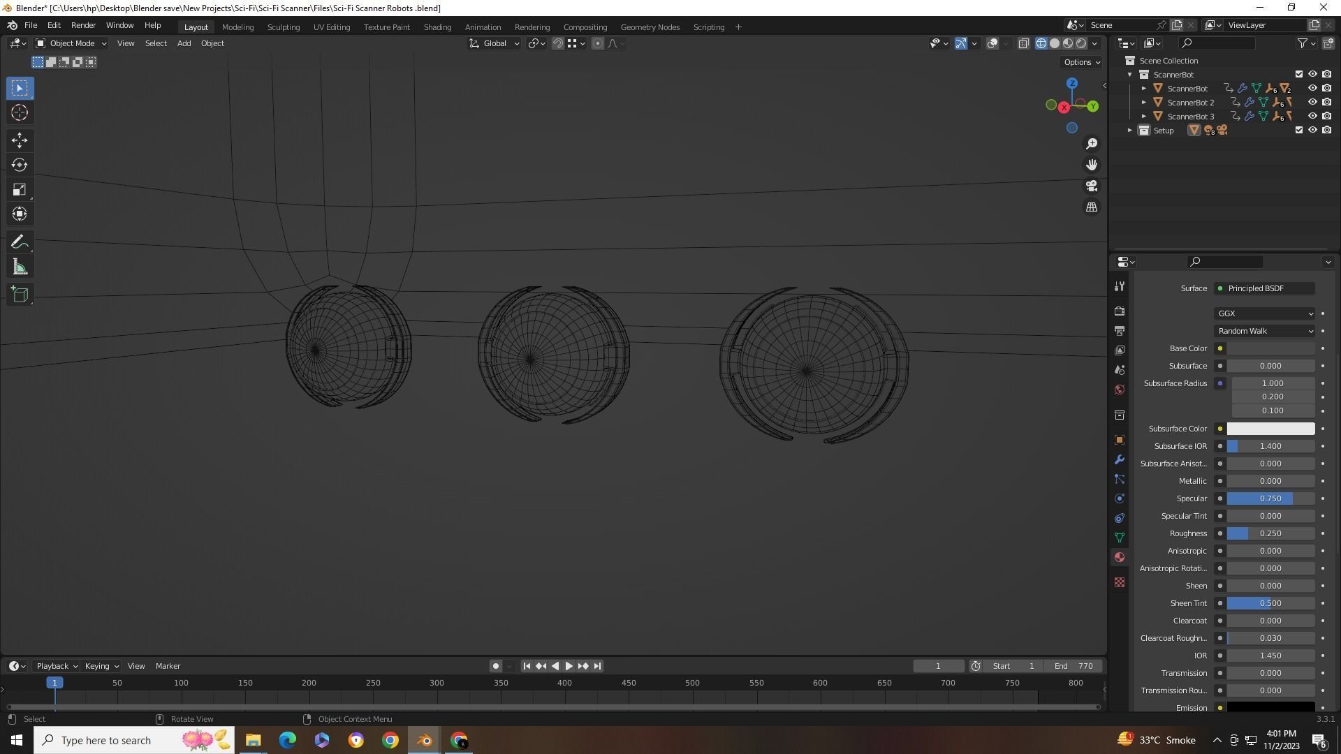 3D model Sci-Fi Scanner Robot VR / AR / low-poly | CGTrader