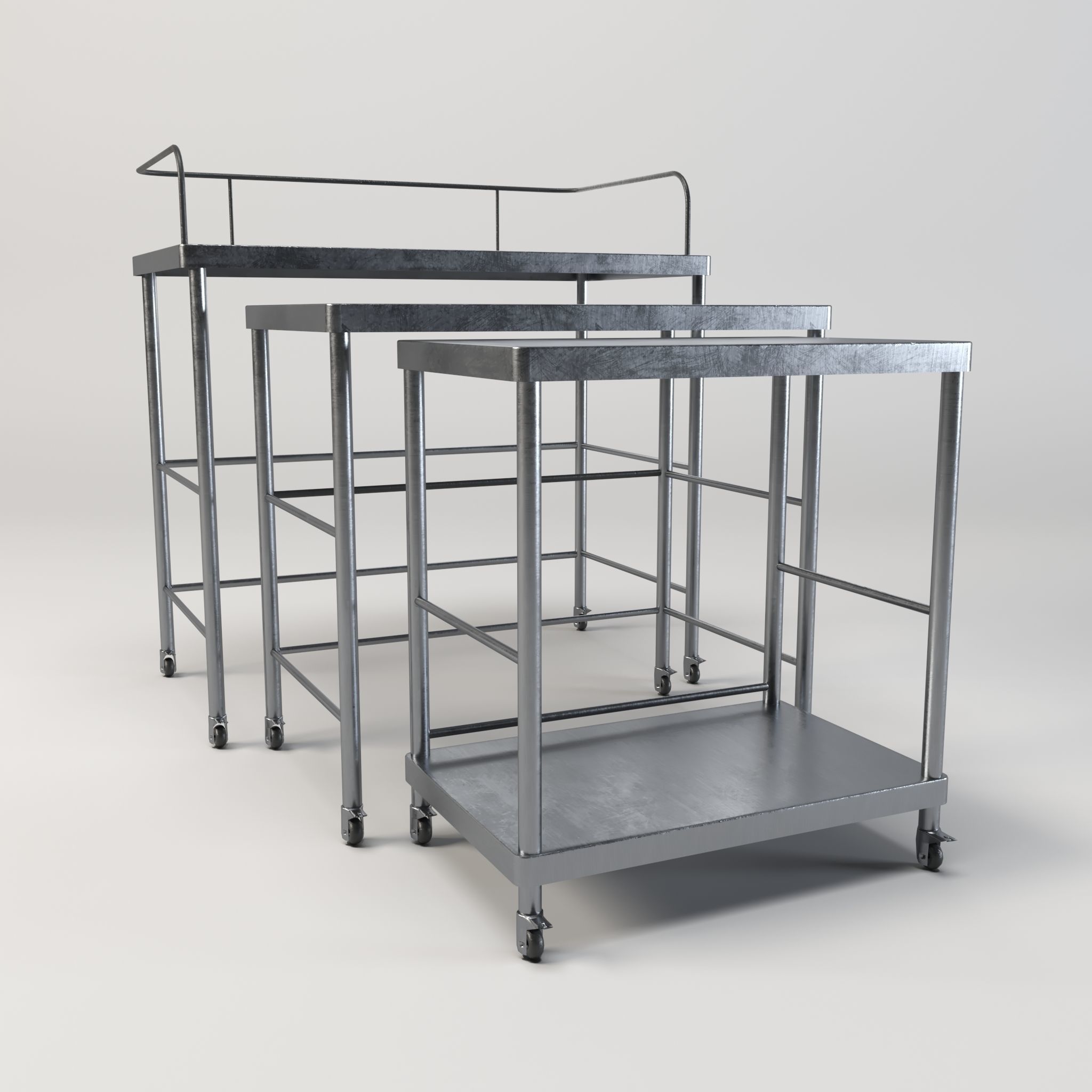 3D model Hospital trolly -Medical instrument trolly VR / AR / low-poly ...