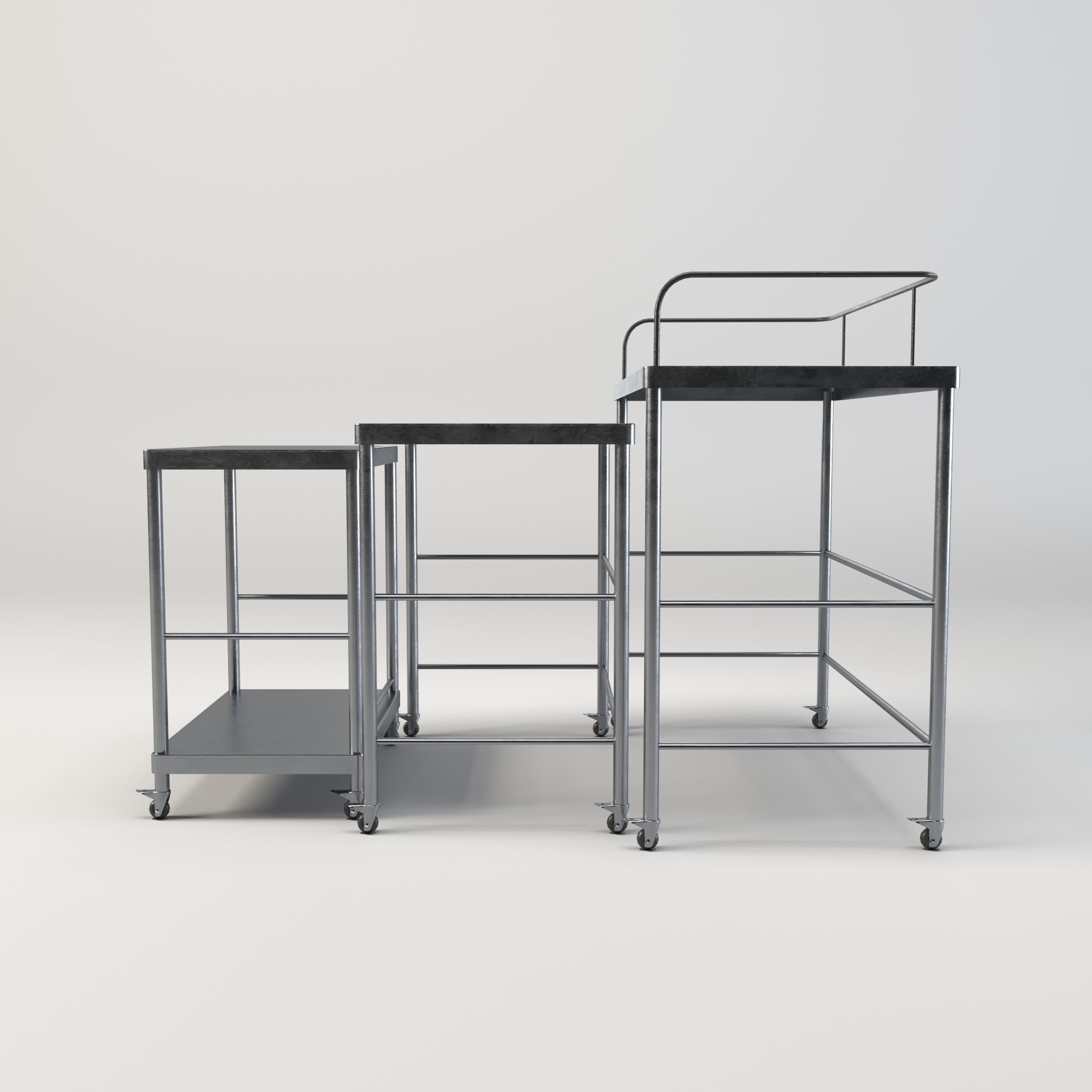 3D model Hospital trolly -Medical instrument trolly VR / AR / low-poly ...