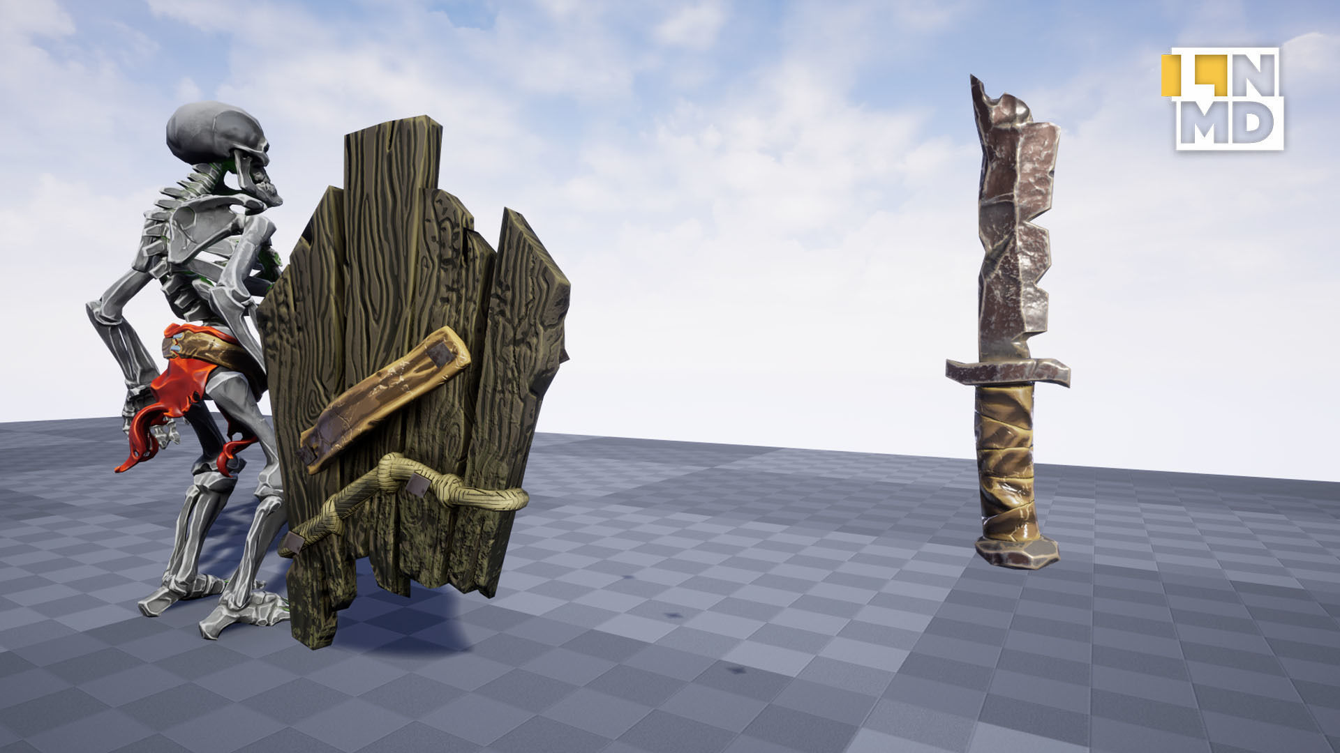 3D model Game ready Skeleton character with 24 animations VR / AR / low ...