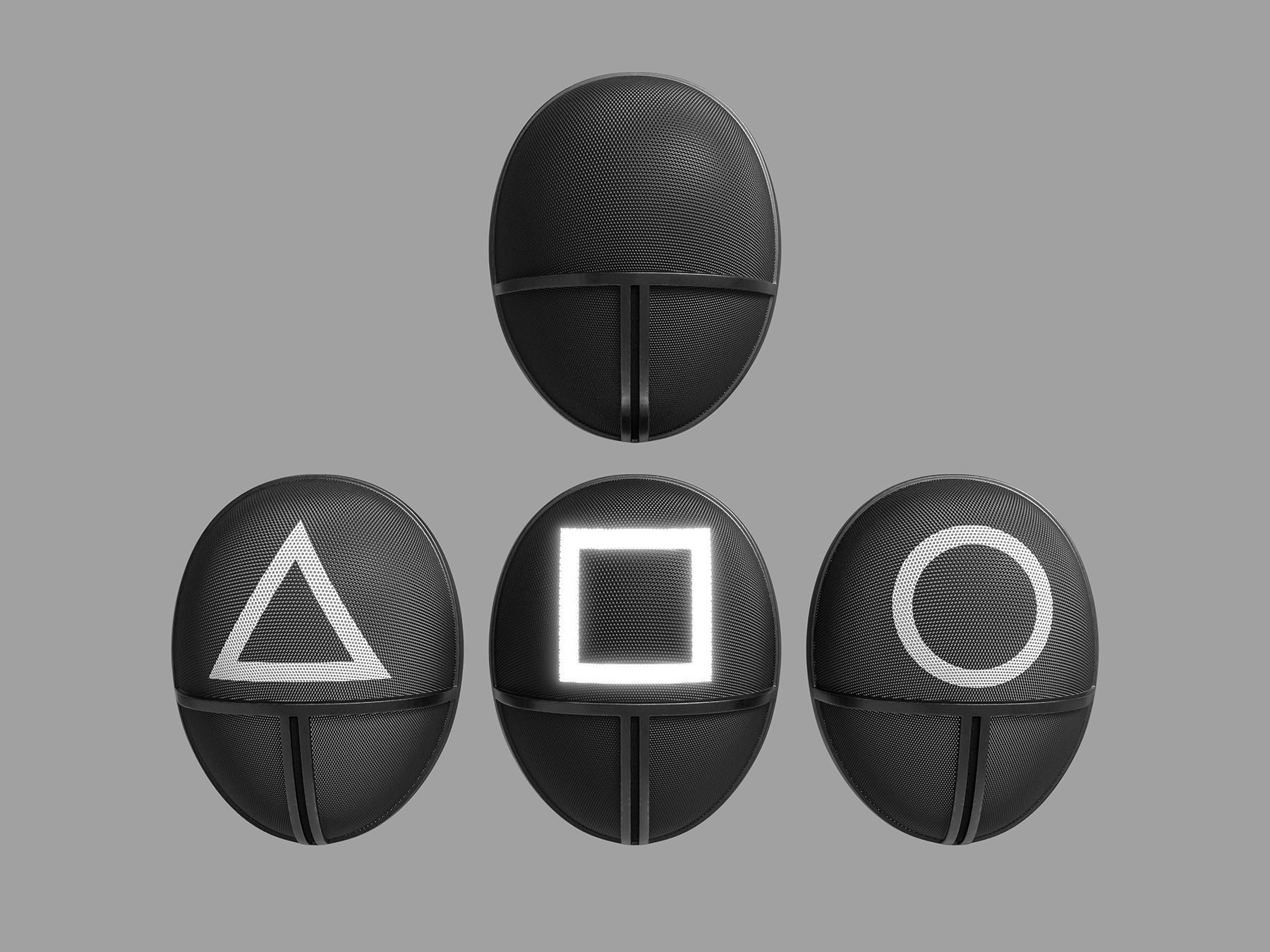 3D model Squid Game Masks Mid-Poly VR / AR / low-poly | CGTrader