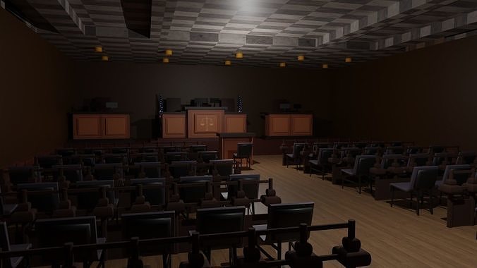 3D model Court Room VR / AR / low-poly | CGTrader