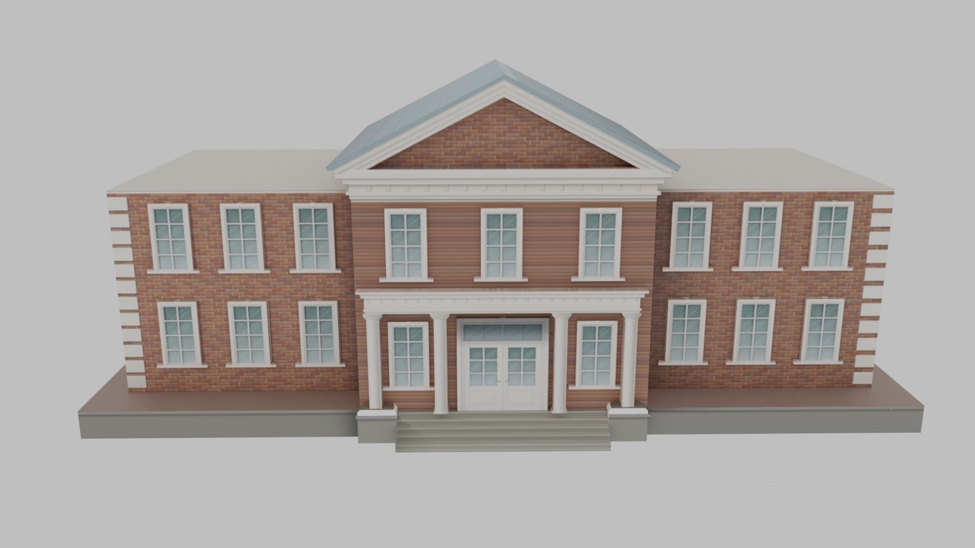 3D model School Building VR / AR / low-poly | CGTrader