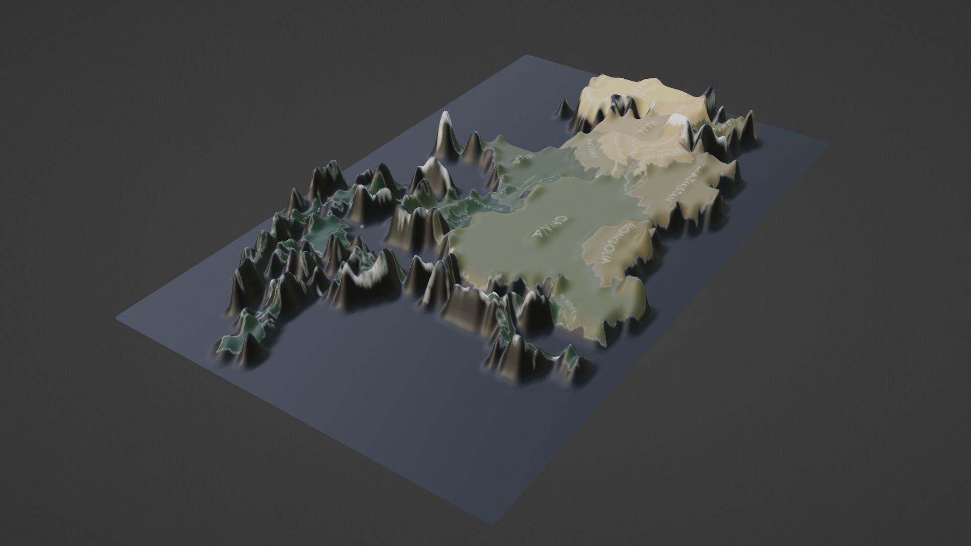 3D model Asia Map Topography VR / AR / low-poly | CGTrader