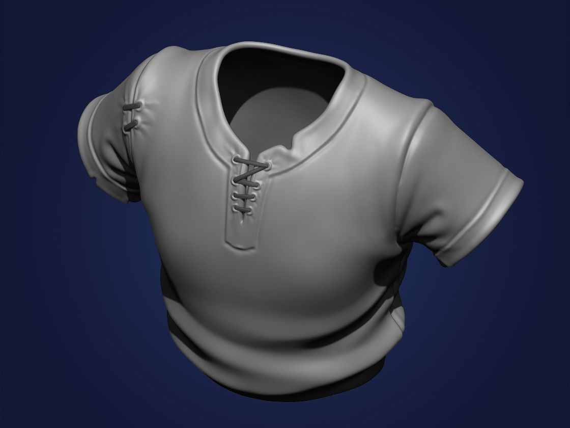 Stylized Villager Shirt 3D model | CGTrader