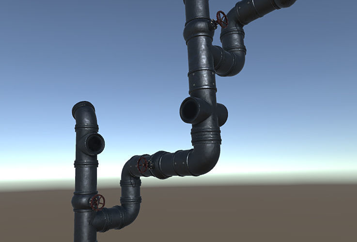 3D model Modular Pipework System VR / AR / low-poly | CGTrader