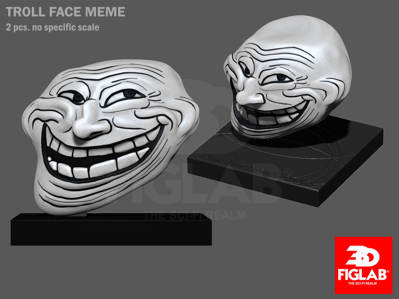TROLL FACE MEME 3D model | CGTrader