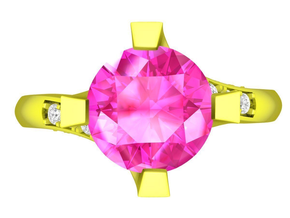 7081 Diamond Engament Ring 3D model 3D printable | CGTrader