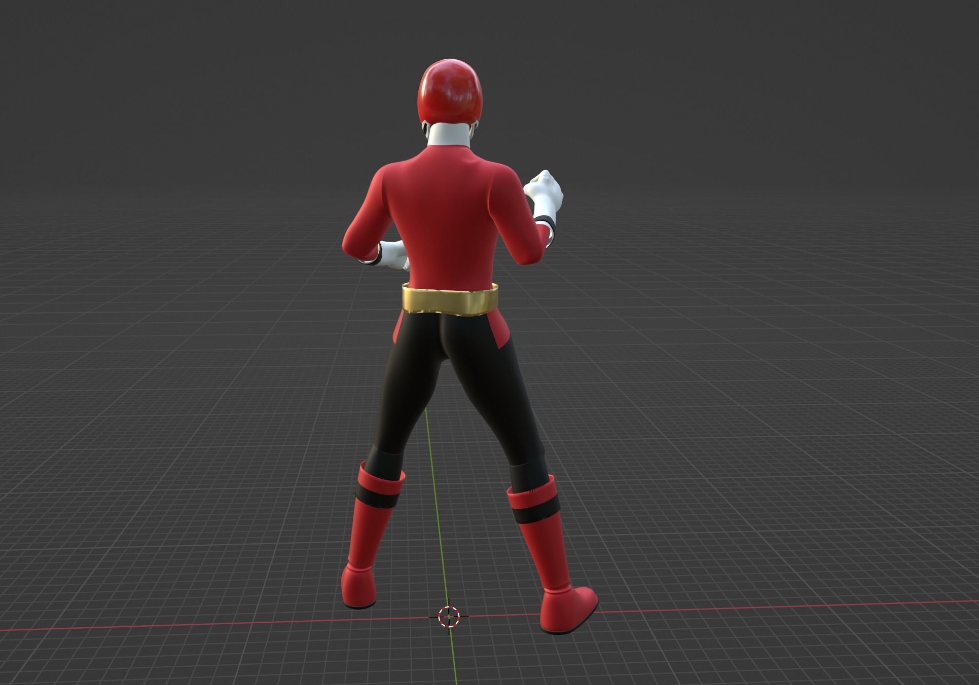 Red Samurai Ranger - Power Rangers Samurai 3D model rigged | CGTrader
