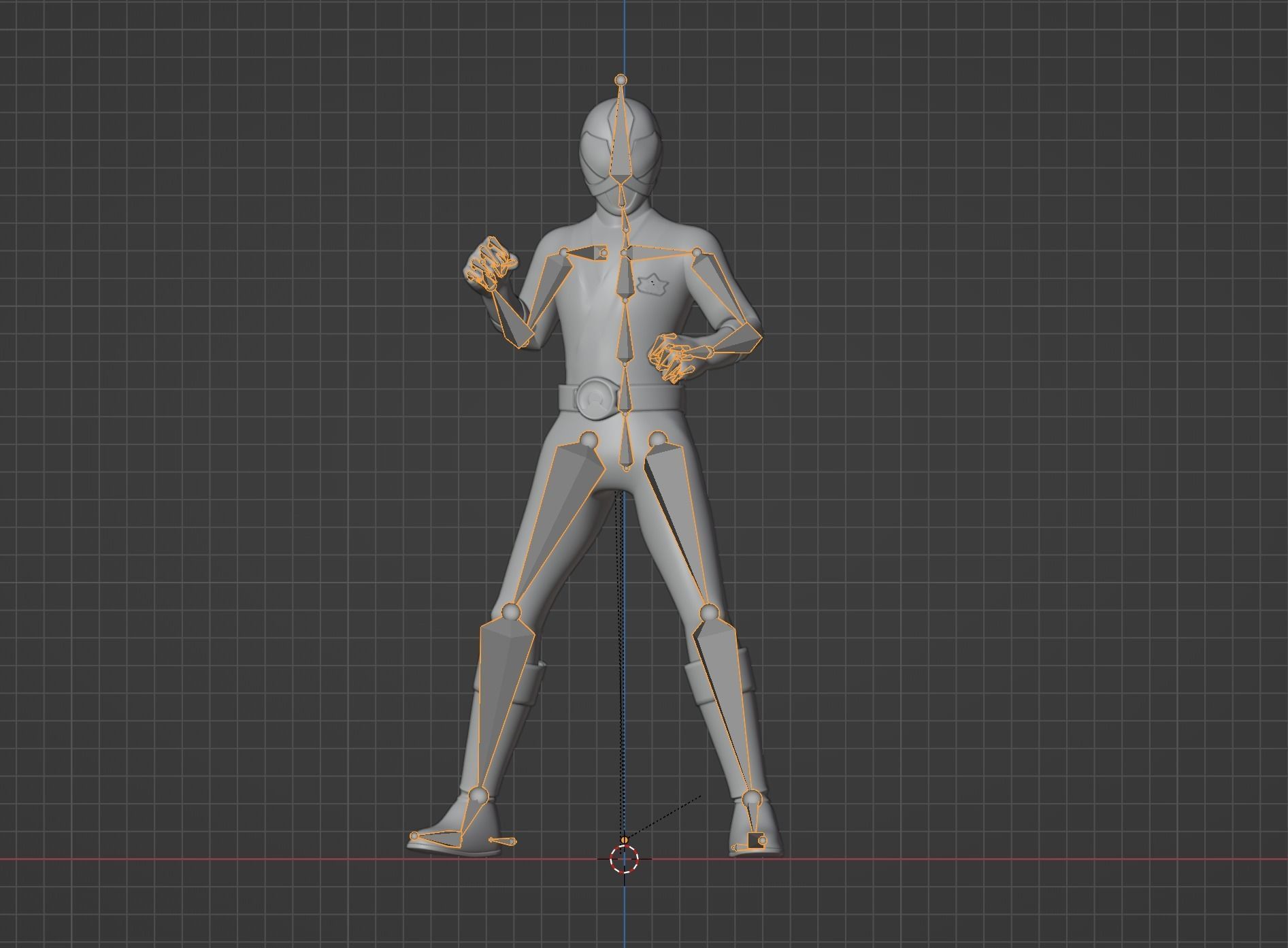 Red Samurai Ranger - Power Rangers Samurai 3D model rigged | CGTrader
