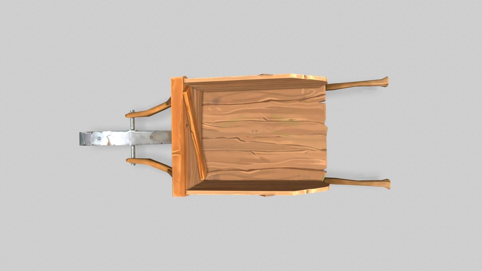 3D model Low poly stylized wood cart with handpainted textures VR / AR / low-poly | CGTrader