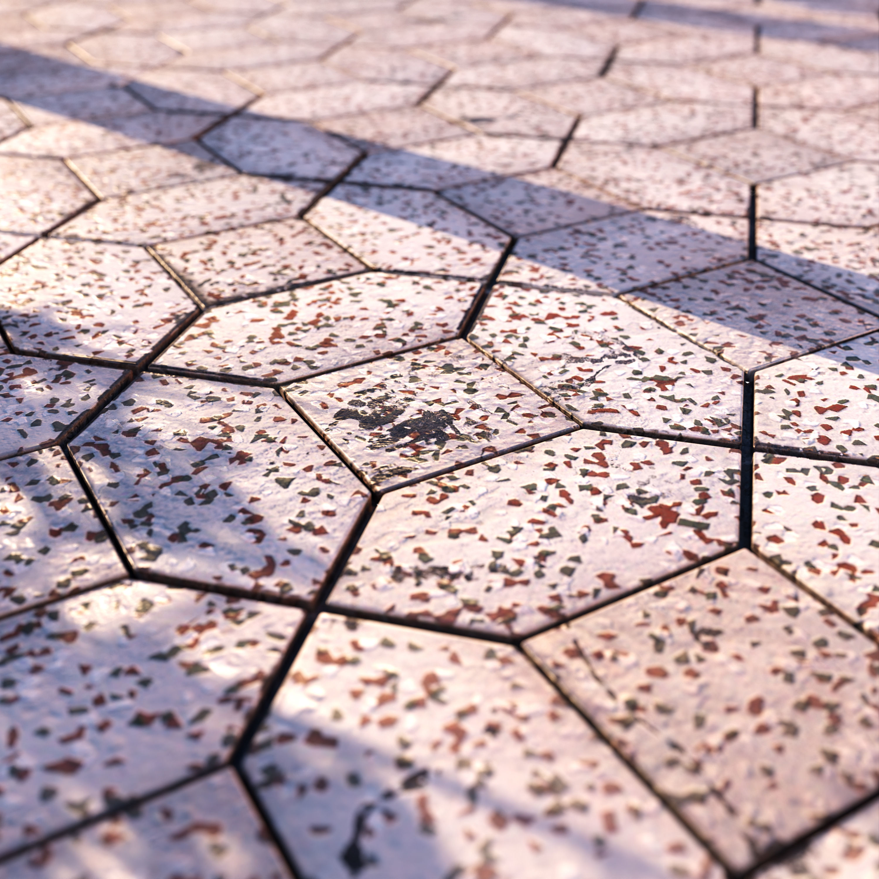 stone walkway paving 3d model - set 002 3D model | CGTrader